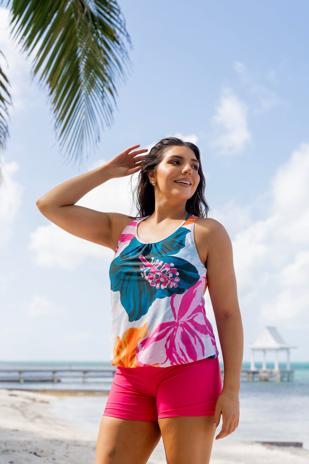 Chase Top | Floral Fusion – Coral Reef Swim