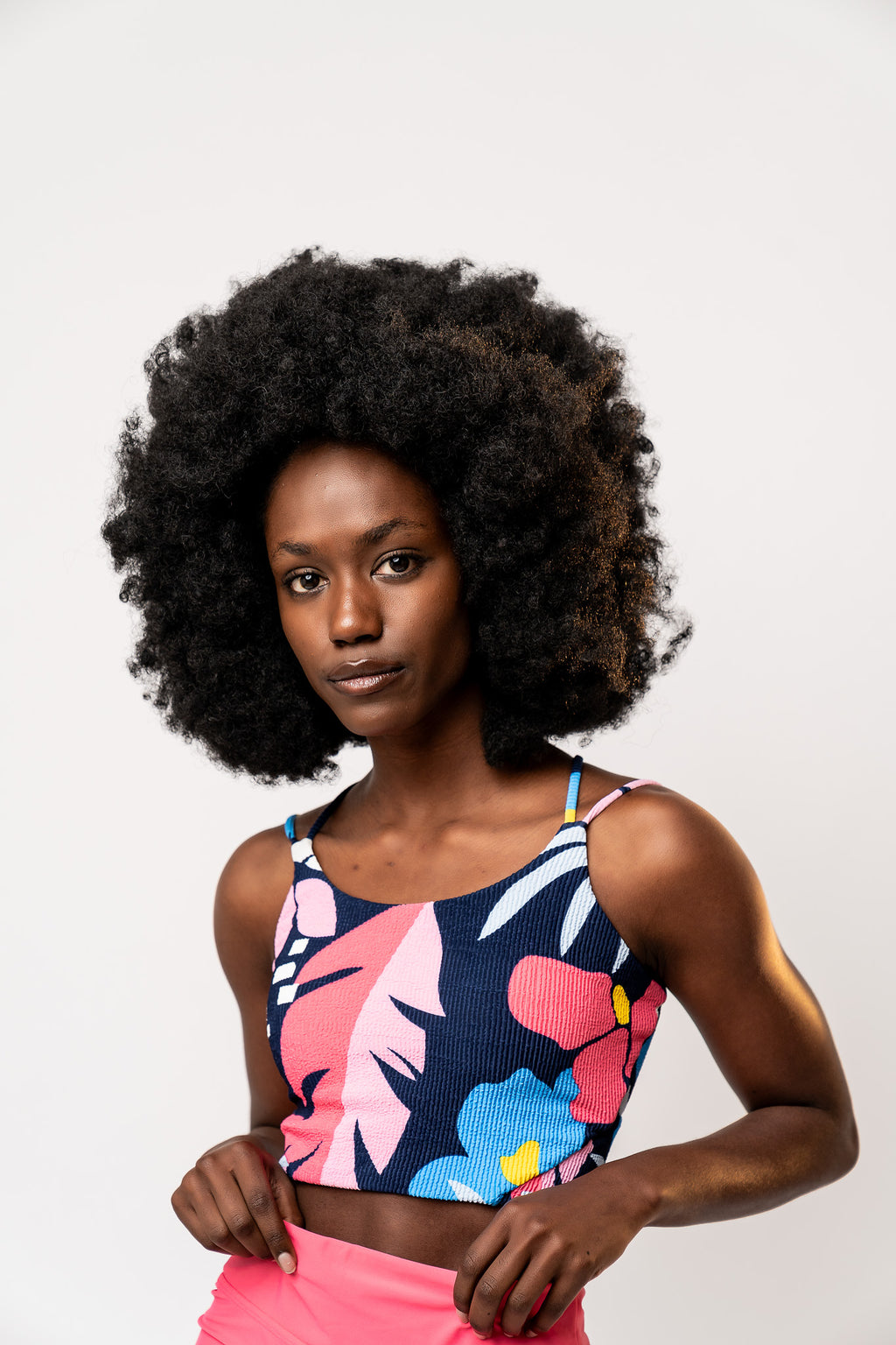 Destination Top | Blue Wave Floral – Coral Reef Swim